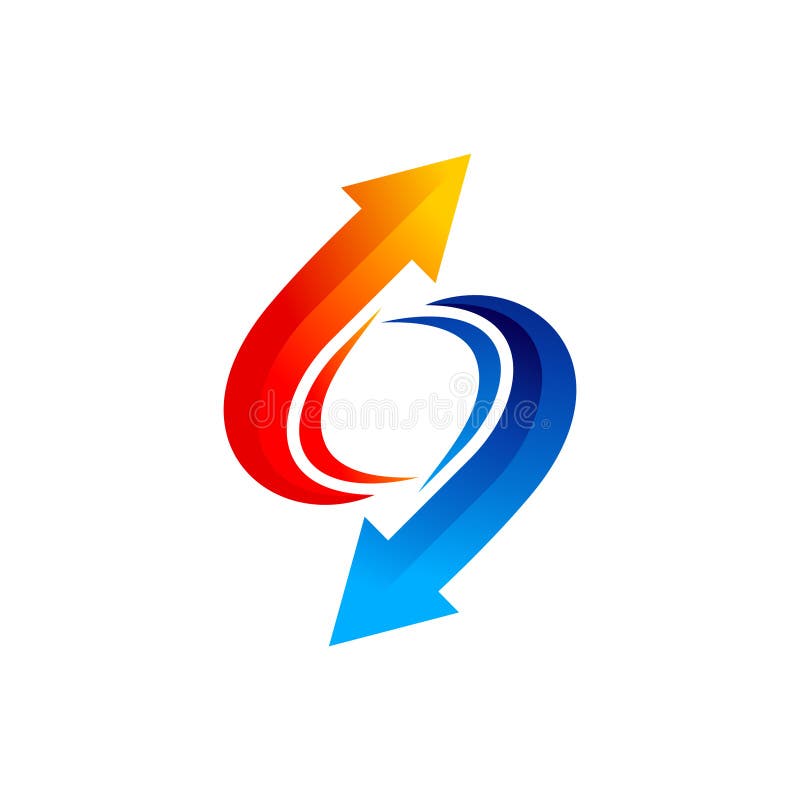 Up and Down Arrow Logo Icon Stock Vector - Illustration of growth ...
