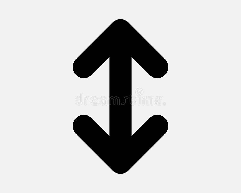 Up Down Accend Decend Increase Decrease Arrow Pointer Point Path Elevator Lift Rise Drop Black ...