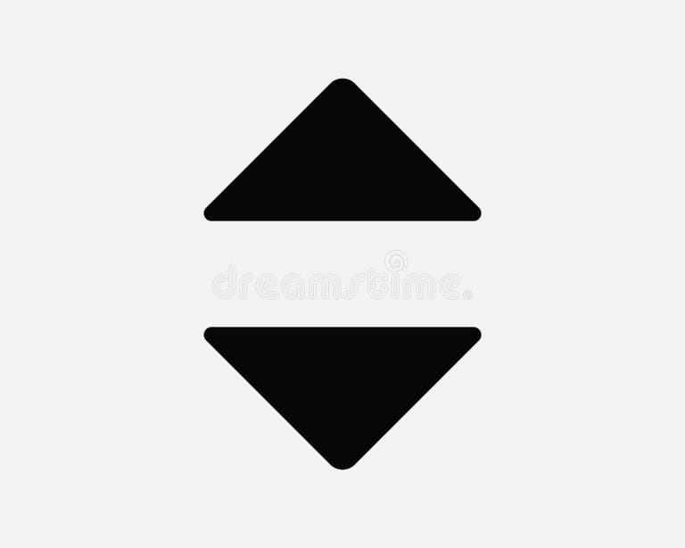 Up Down Arrow Black Icon. Forward Backward Front Back Sign. Above Below ...