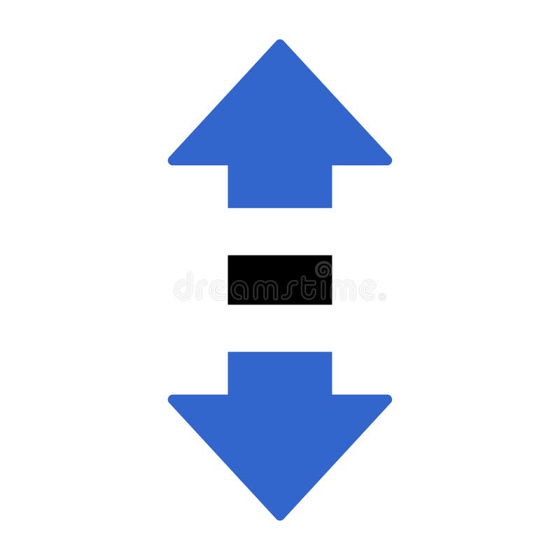 Up and down arrow icon stock vector. Illustration of heads - 219136178