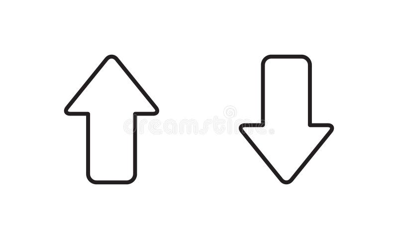 Up and Down Arrow Icon in Line Style. Upward and Downward Sign Symbol ...