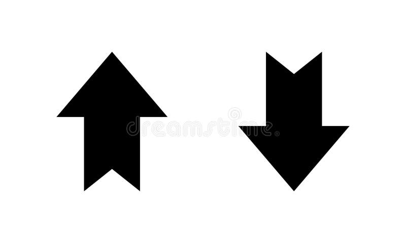 Up and Down Arrow Icon in Simple Style Stock Vector - Illustration of ...