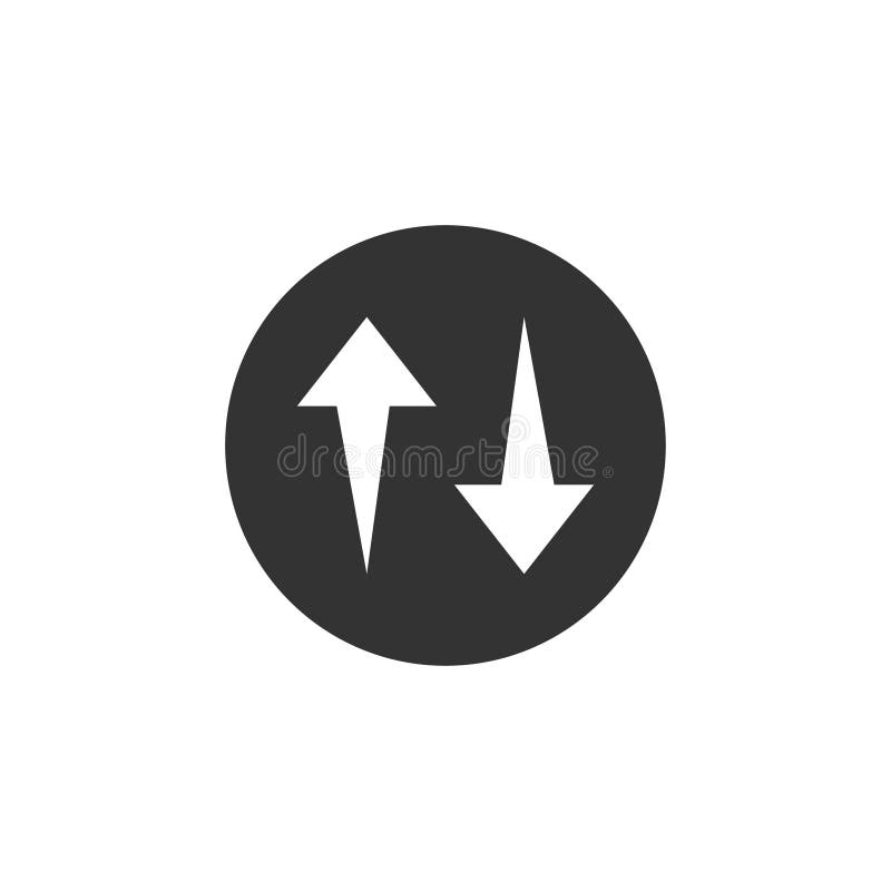 Up, Down Arrow Icon. Vector Illustration, Flat Design Stock ...