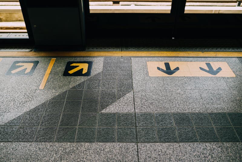 Up and Down Arrow Signal , the Symbol in the Train Stock Image - Image ...