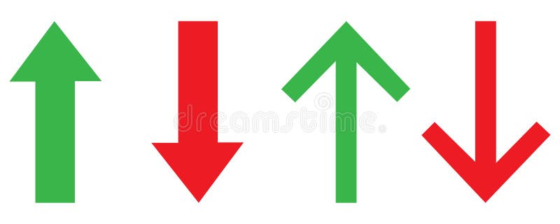 Up and Down Arrow Symbol Vector on White Background. Growth Concept ...