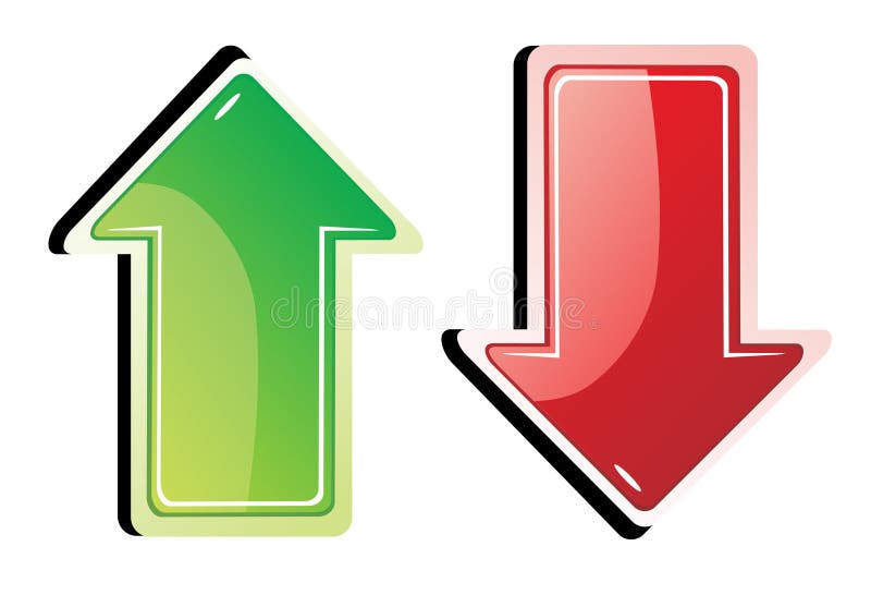 Up and down arrows stock vector. Illustration of arrow - 15445657