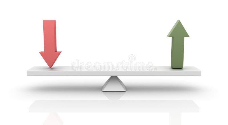 Up Down Arrows Balance stock illustration. Illustration of equality ...