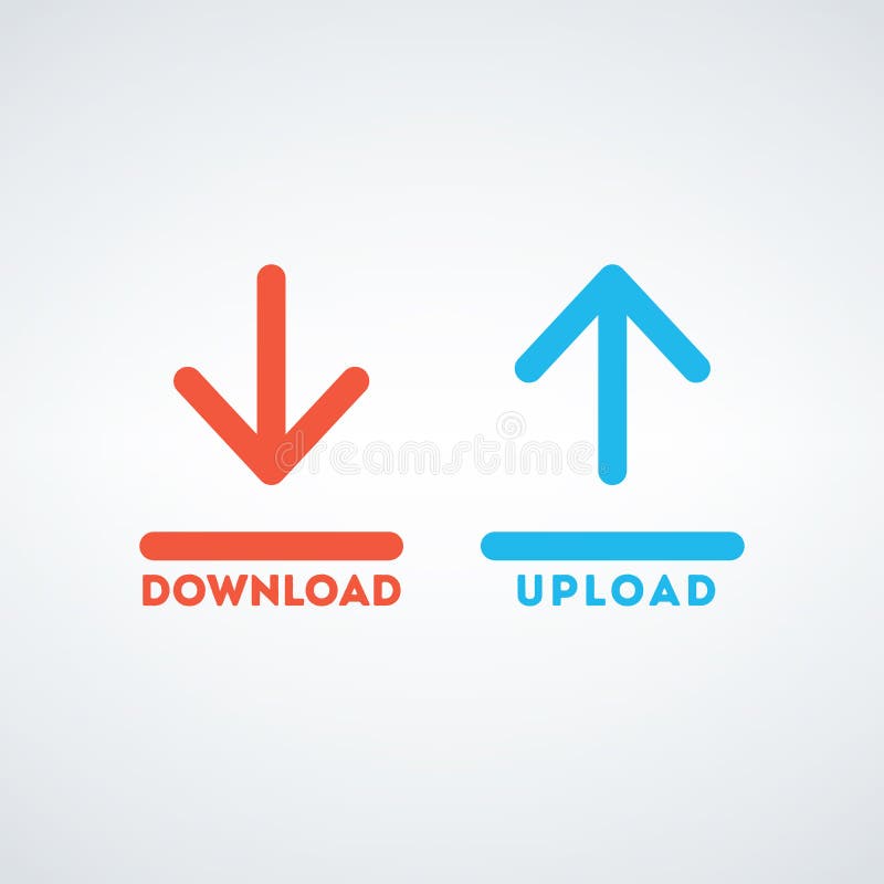 Up and Down Arrows with Download and Upload Concept Design. Load ...
