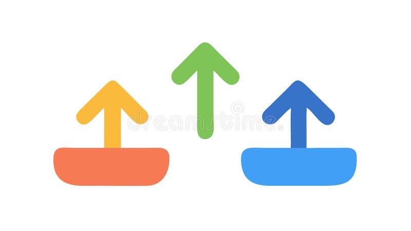 Up and Down Arrows, Growth and Decline Symbol, Vector Design Generative ...