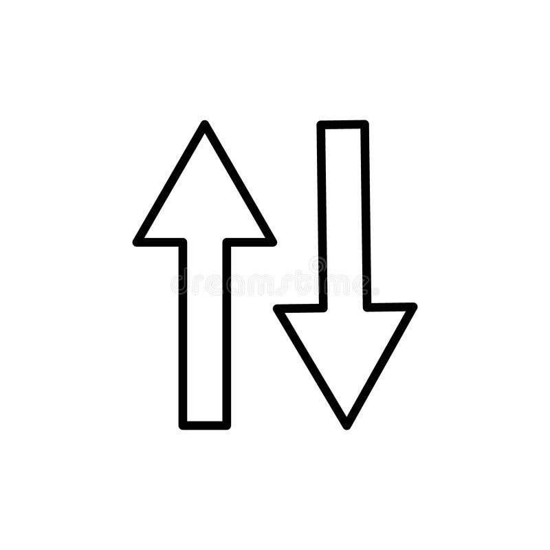 Up and Down Arrows Icon for Interface Controls, Sorting Functions, and ...