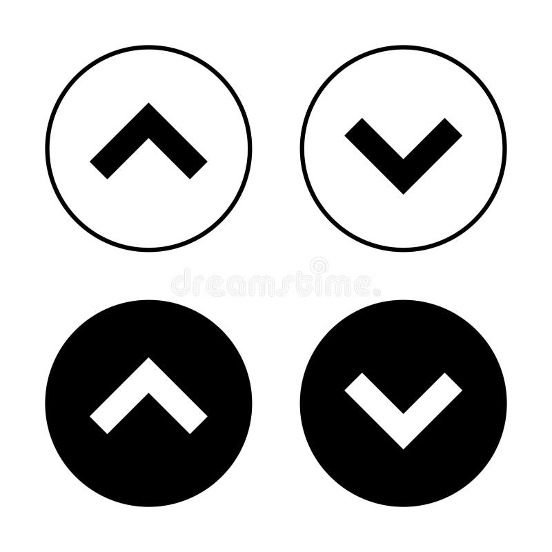 Up and Down Arrows Icon Vector in Flat Style Stock Vector ...