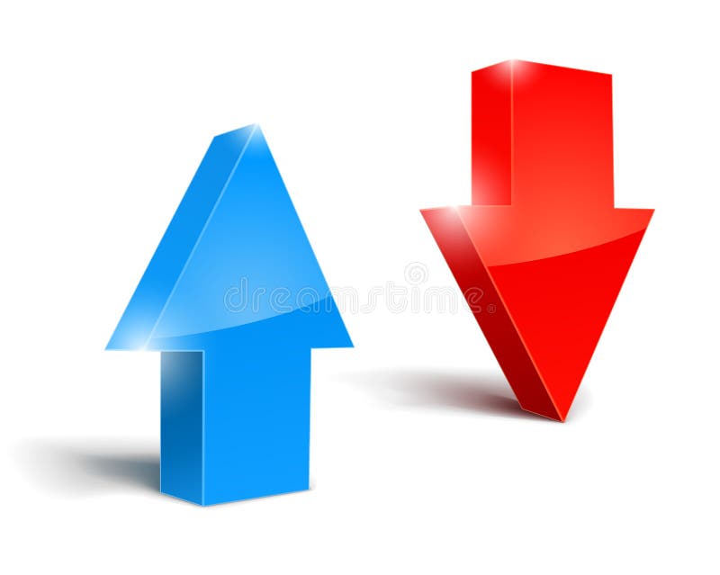 Up and Down Arrows Set Icon Stock Vector - Illustration of arrow, icon ...