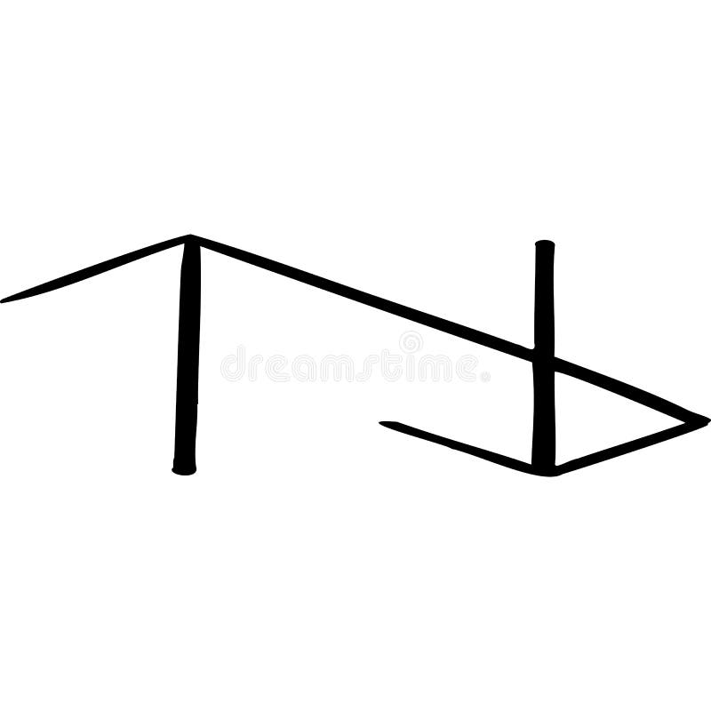 Up and Down Arrows Sketch Vector Illustration Stock Illustration ...