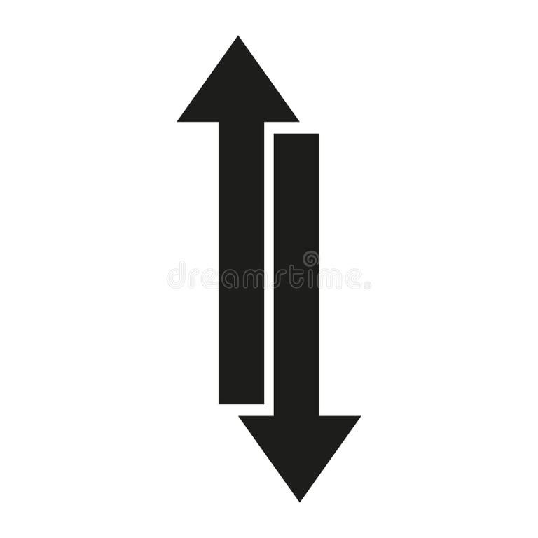 Up Down Arrows. Vertical Vector Icon. Bidirectional Path Symbol. Road ...