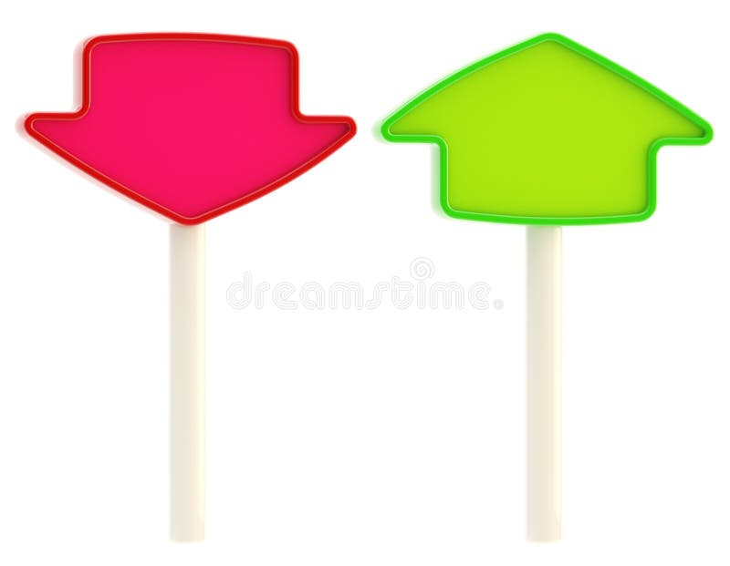Up and Down Banner Plate Isolated Stock Illustration - Illustration of ...