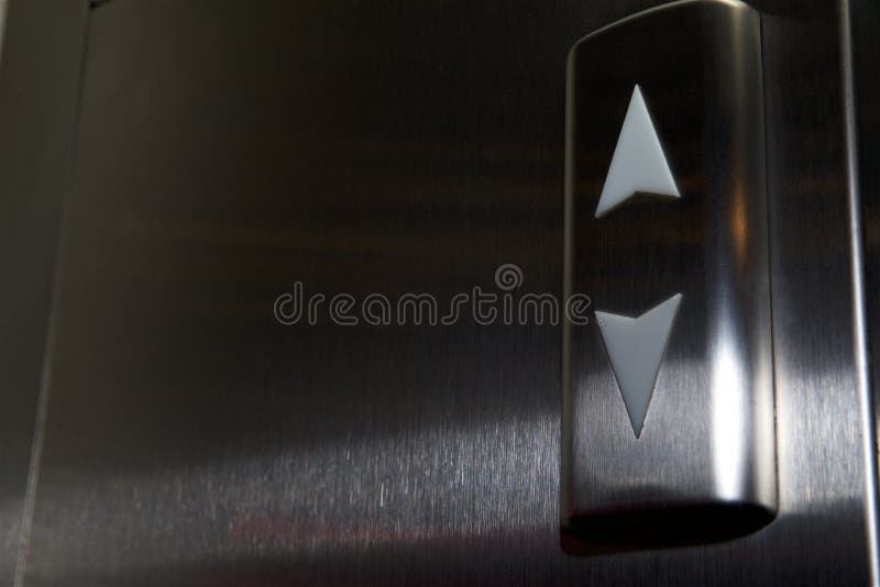 Up and Down Buttons on an Elevator. Stock Photo - Image of arrow ...