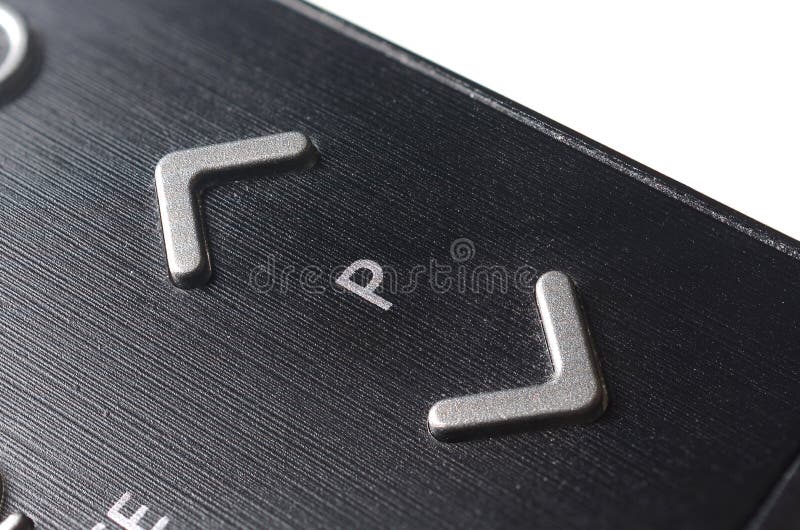 The Up and Down Buttons on the TV Remote Stock Photo - Image of control ...