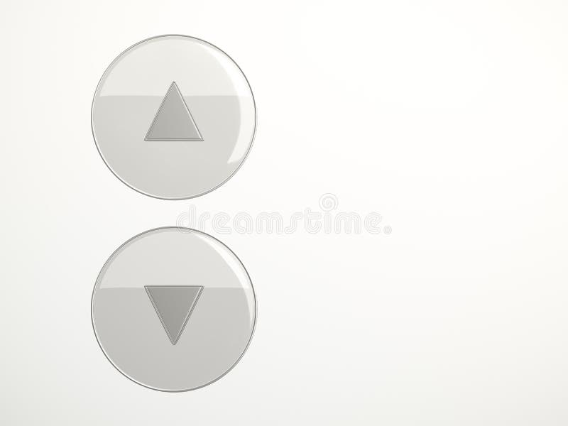 Up and Down Elevator Buttons Stock Illustration - Illustration of ...