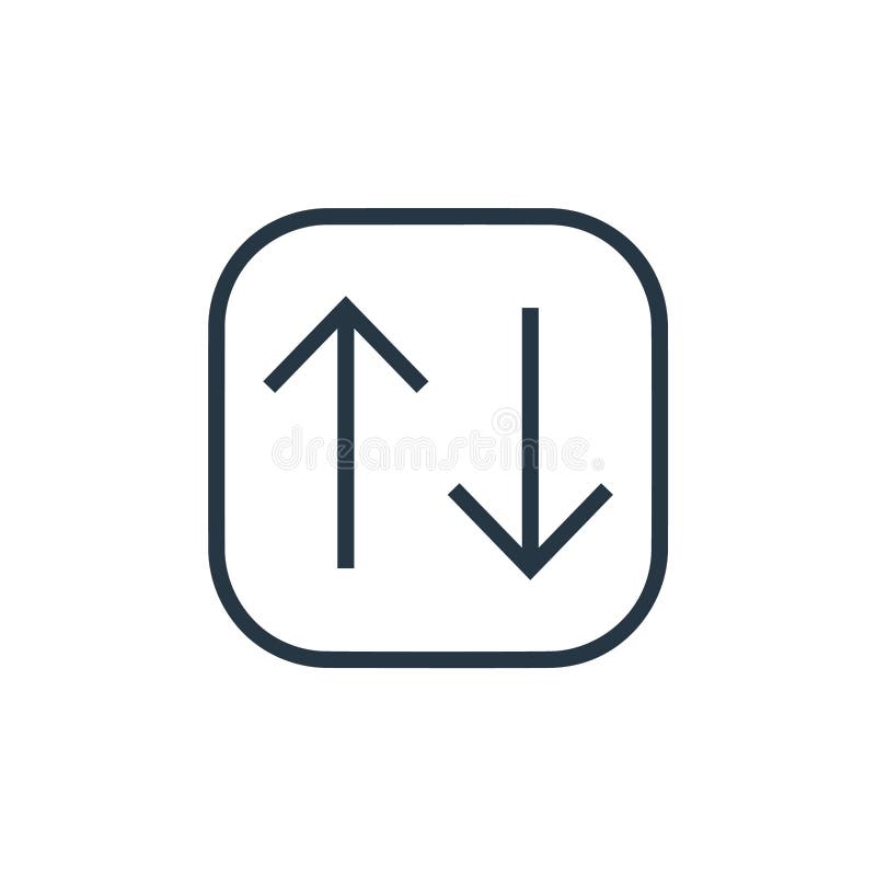 Up Down Icon Vector from Arrows Concept. Thin Line Illustration of Up ...