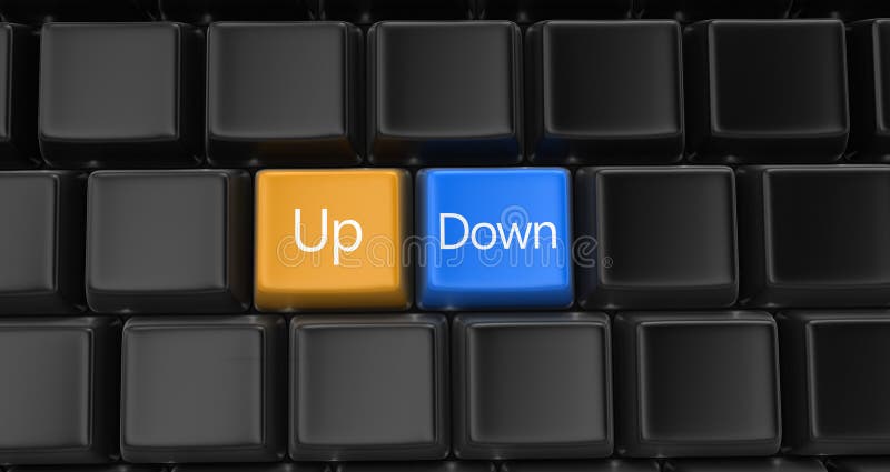 Up, down key concept stock illustration. Illustration of access - 102205924