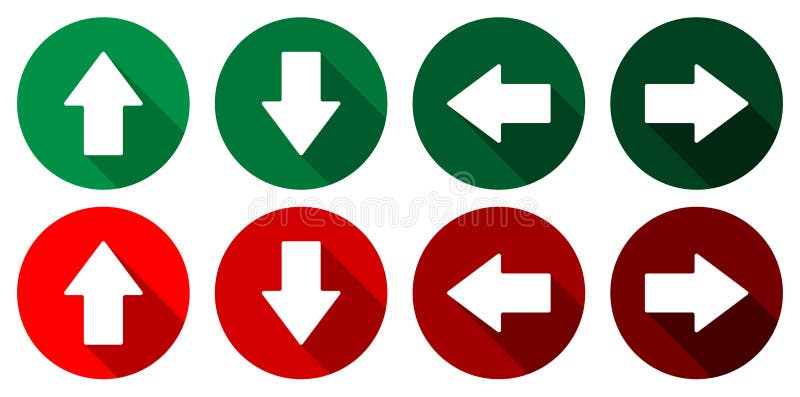 Up, Down, Left and Right Arrows. Stock Vector - Illustration of design ...