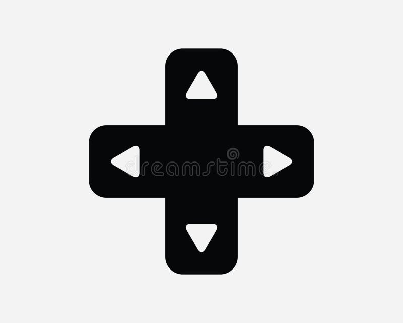 Up Down Left Right Buttons Icons. Play Game Console Control Arrows ...