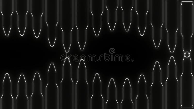 Up and Down Moving Bar Silhouettes Isolated on a Black Background ...