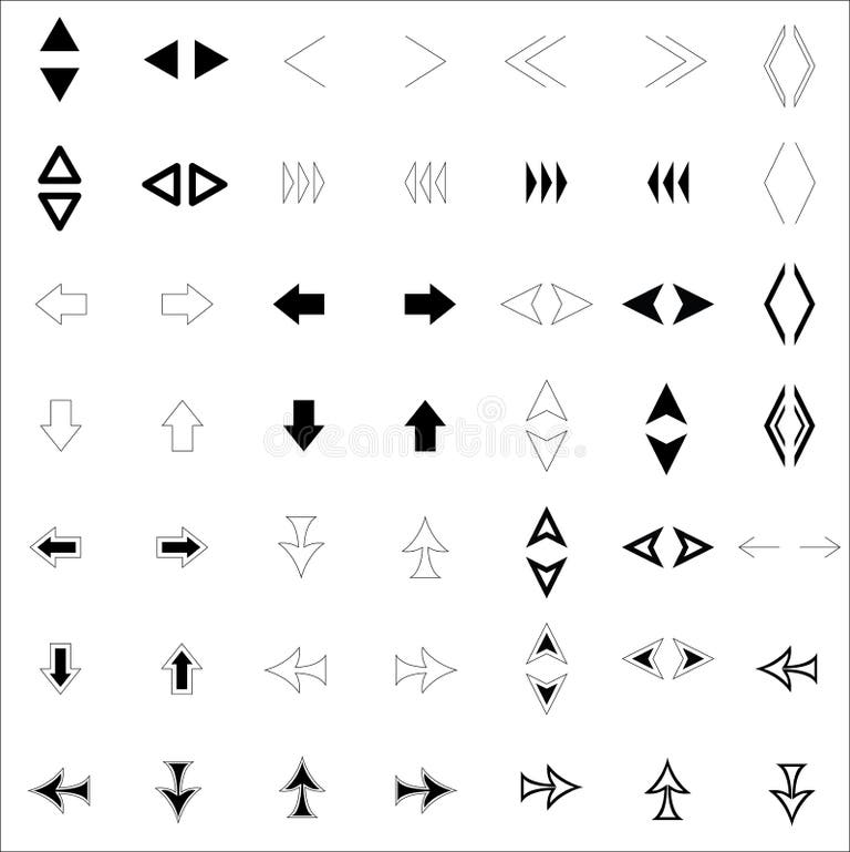 Arrows Different Styles Stock Illustrations – 395 Arrows Different ...