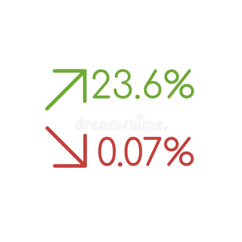 Increase, Decrease Arrow Symbol Set, Icon Business Concept. Vector Illustration On White ...