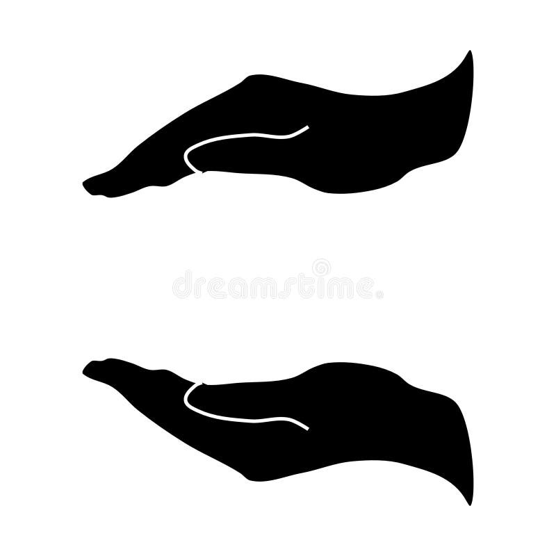 Shelter Hand. Open Human Hand Stock Vector - Illustration of shelter ...