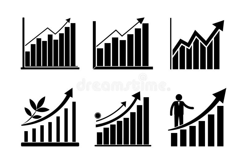 Up and Down Trend Modern Infographic Business Chart Vector Bundle Stock ...