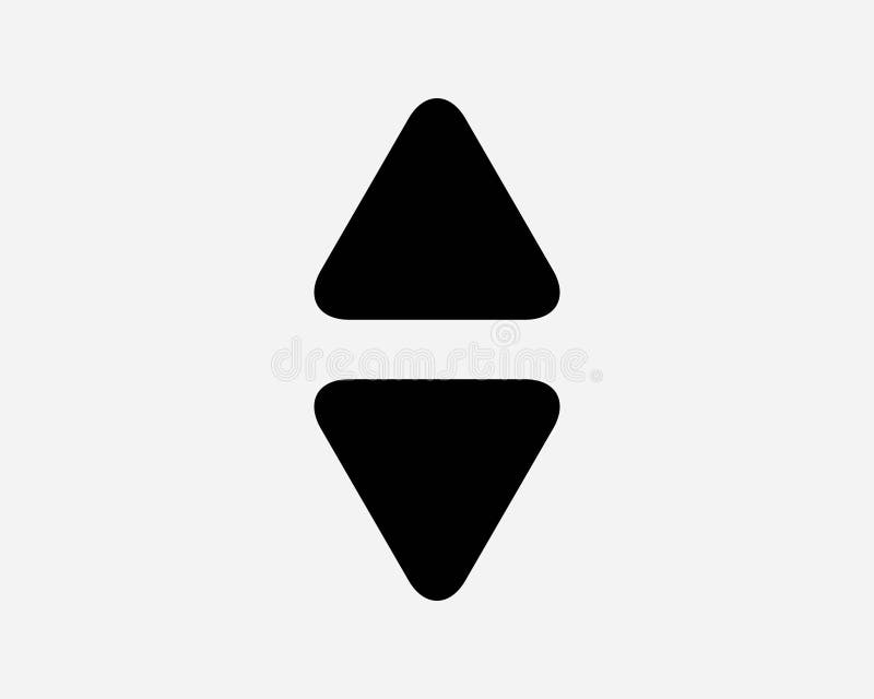 Up Down Triangle Arrow Icon Lift Elevator Button Direction Navigation ...