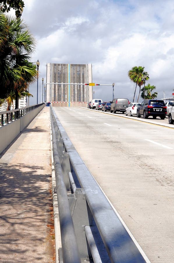 Up Drawbridge in South Florida Stock Photo - Image of iron, short: 71642608