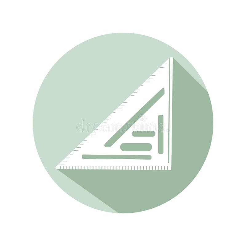 Simple Long Shadow Triangle Ruler Design Stock Vector - Illustration of ...