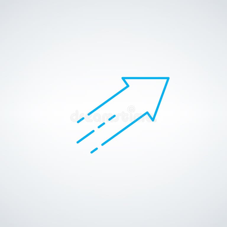 Up Growth Linear Arrow Icon. Rising Technology, Overtaking and ...