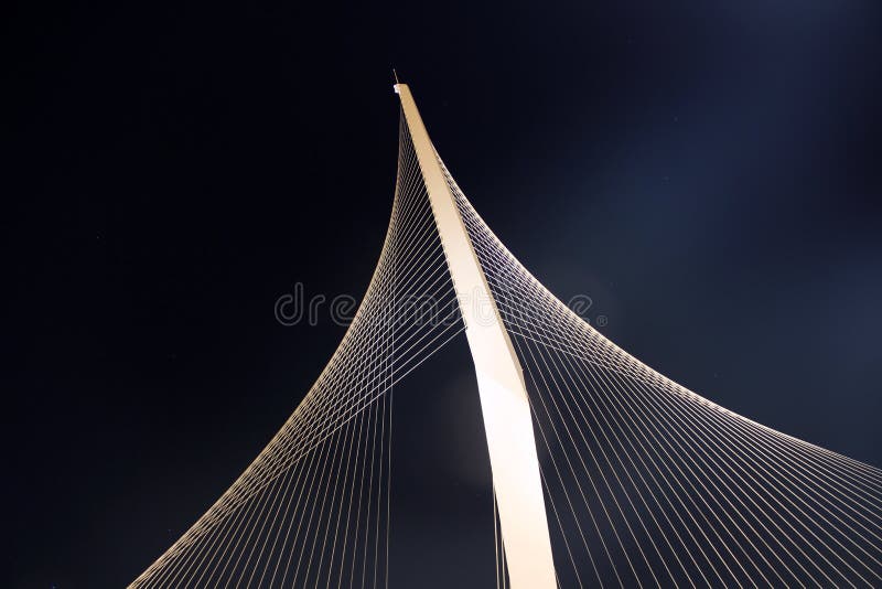 Up High, Hanging Bridge Shot from Below. Editorial Stock Image - Image ...