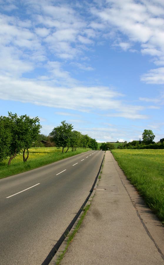Up the hill stock image. Image of empty, open, fluffy, roadside - 843789