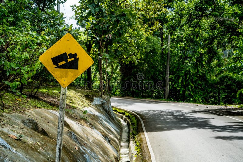 Up hill traffic sign stock photo. Image of caution, sign - 99112790