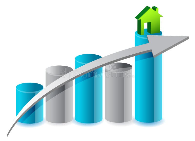 Growing housing market stock illustration. Illustration of selling ...