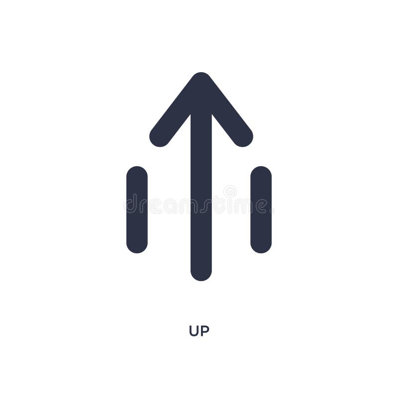 Up Icon on White Background. Simple Element Illustration from Interface ...