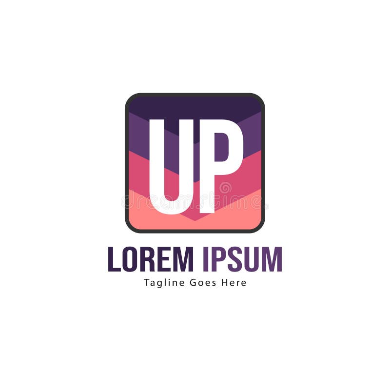 UP Letter Logo Design. Creative Modern UP Letters Icon Illustration ...