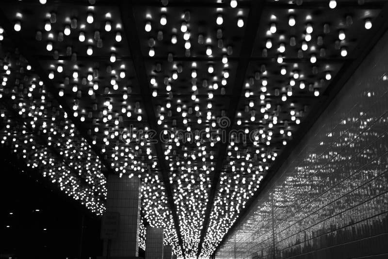 Up in Lights stock image. Image of walkway, white, lights - 67814701