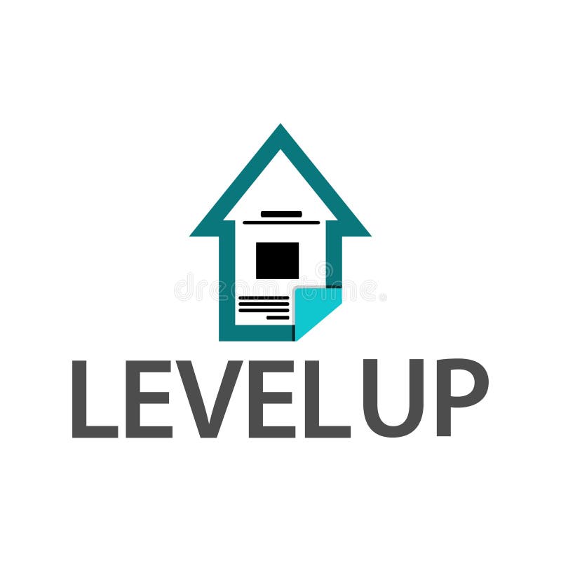 Level Up Stock Logo Vector. Abstract House Logo Stock Vector ...