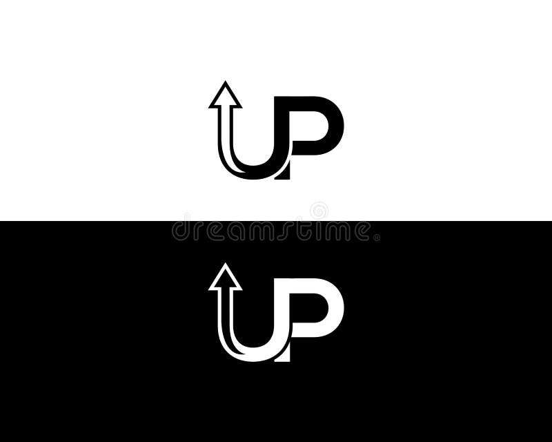 UP Logo and Icon with Arrow Symbol Stock Vector - Illustration of ...