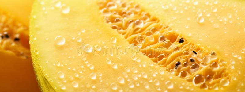 Up of melon in water drops stock image. Image of liquid - 340876985