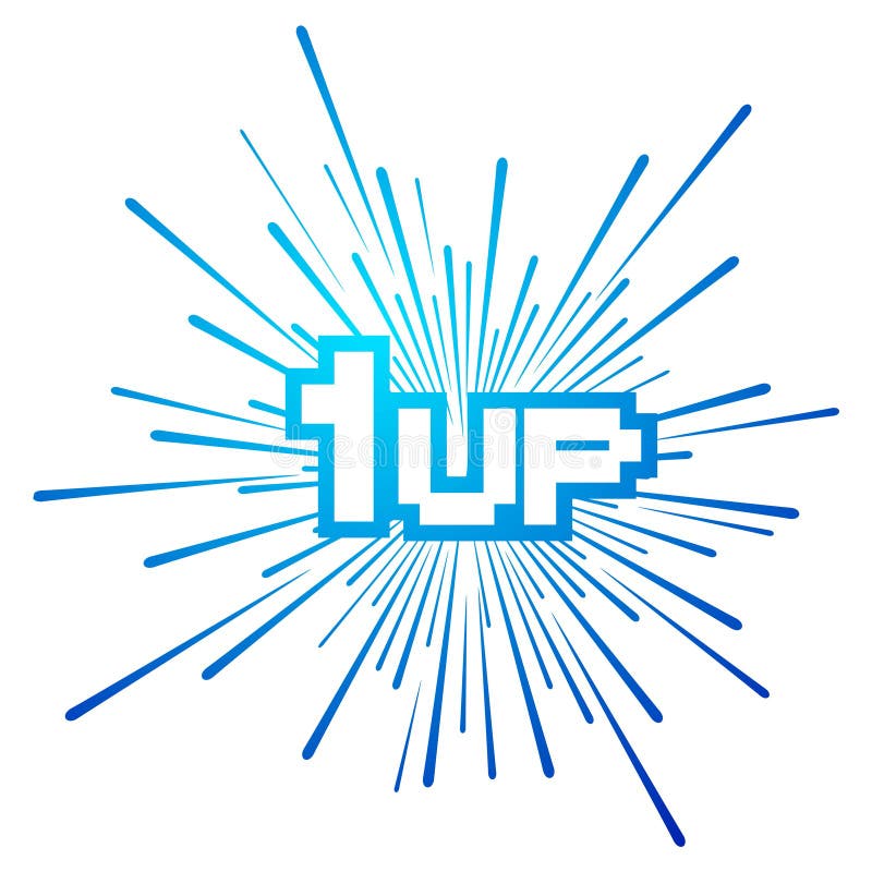 1up Retro Video Game Message Stock Vector - Illustration of icon ...