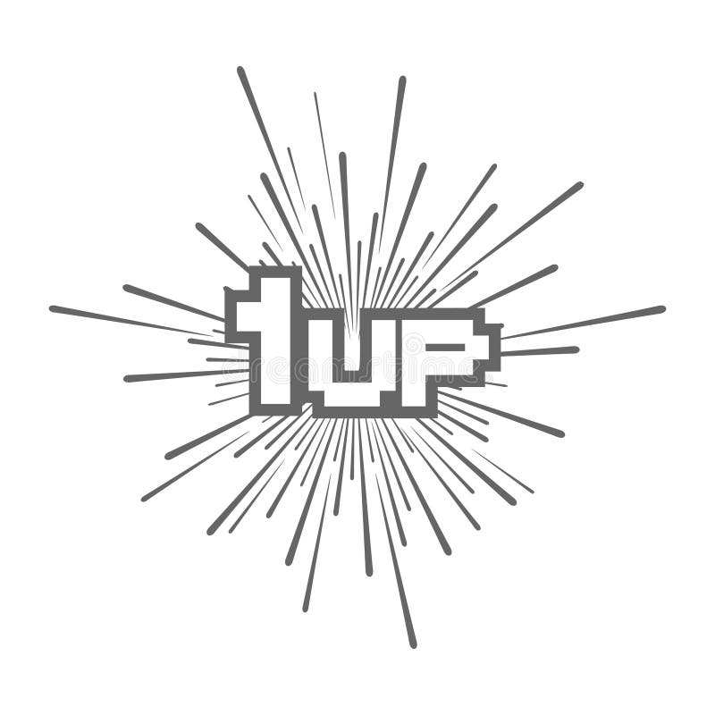 1up Retro Video Game Message Stock Vector - Illustration of icon ...