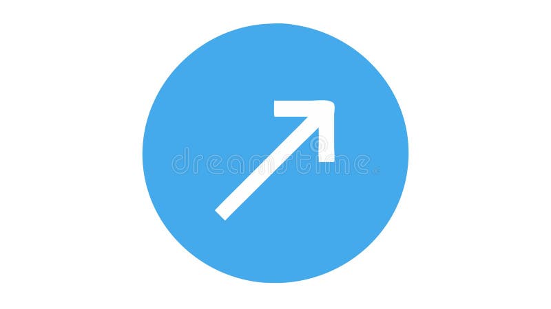 Up Right Arrow Icon Direction Navigation Progress Symbol , Vector ...