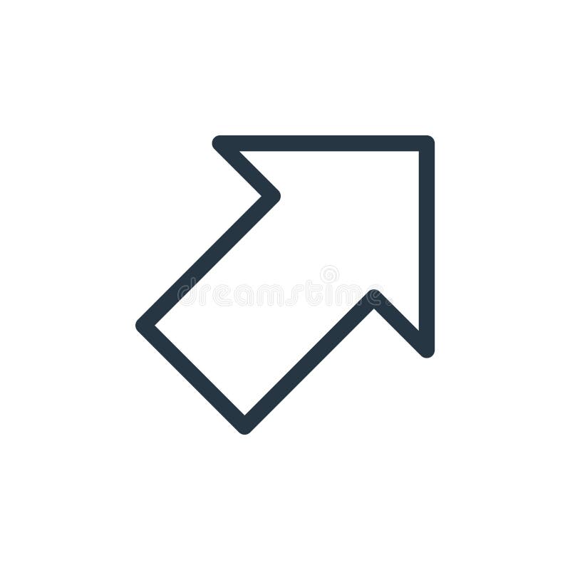 Up Right Arrow Icon Vector from Arrow Concept. Thin Line Illustration ...