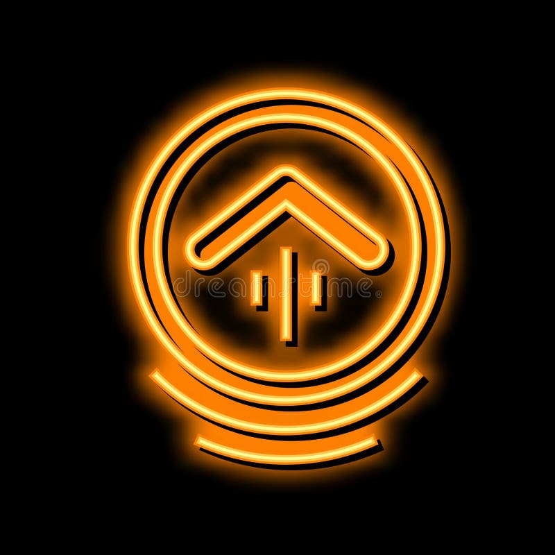 Up Scroll Neon Glow Icon Illustration Stock Vector - Illustration of ...